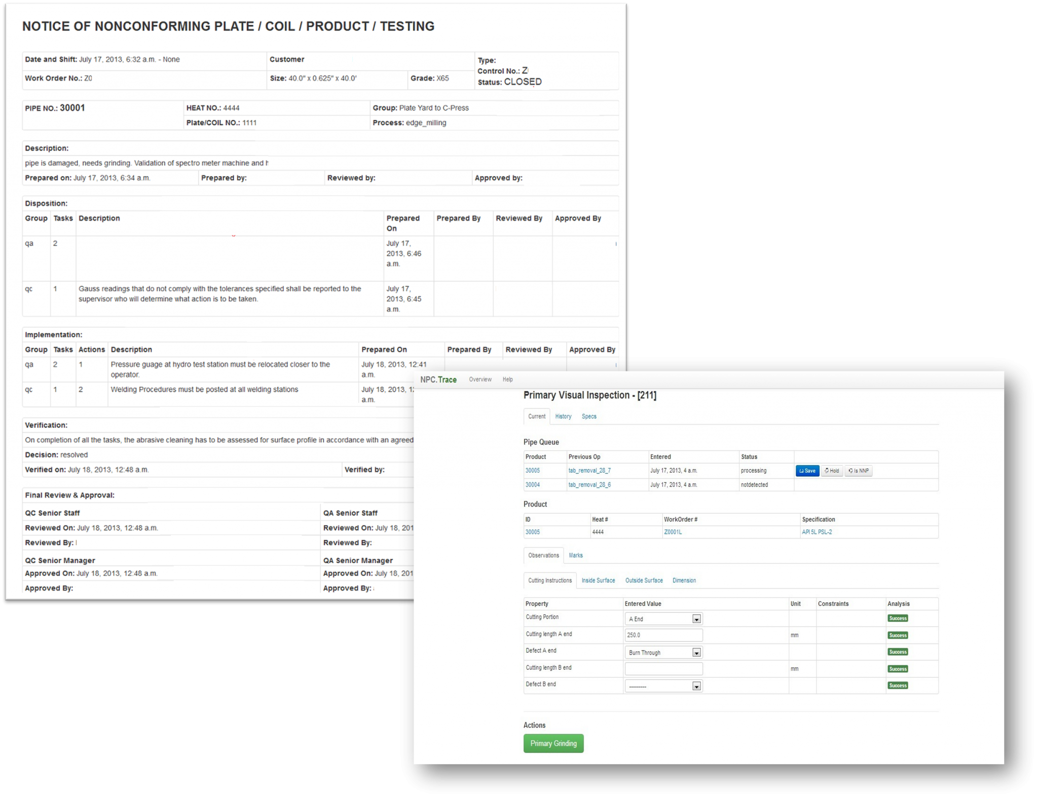 Manufacturing Traceability System - RITCCO